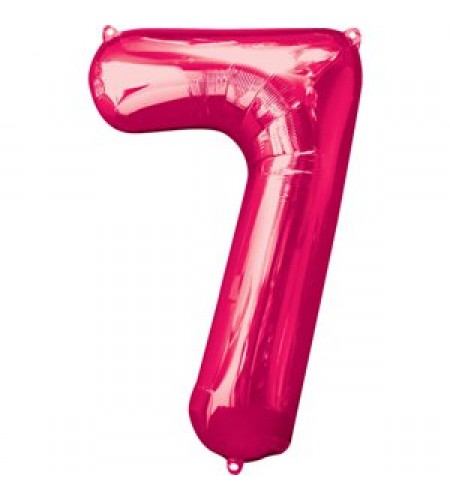 BALÃO PINK NUMERO 7